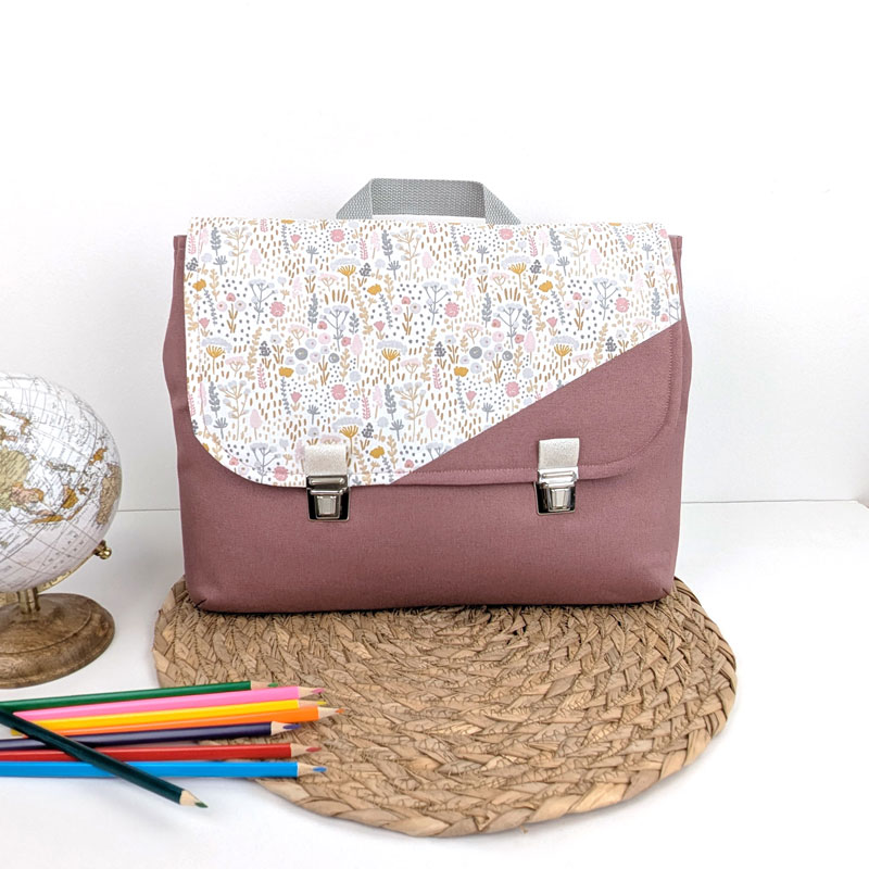 Cartable Maternelle Personnalisé > Floral | Fermoir